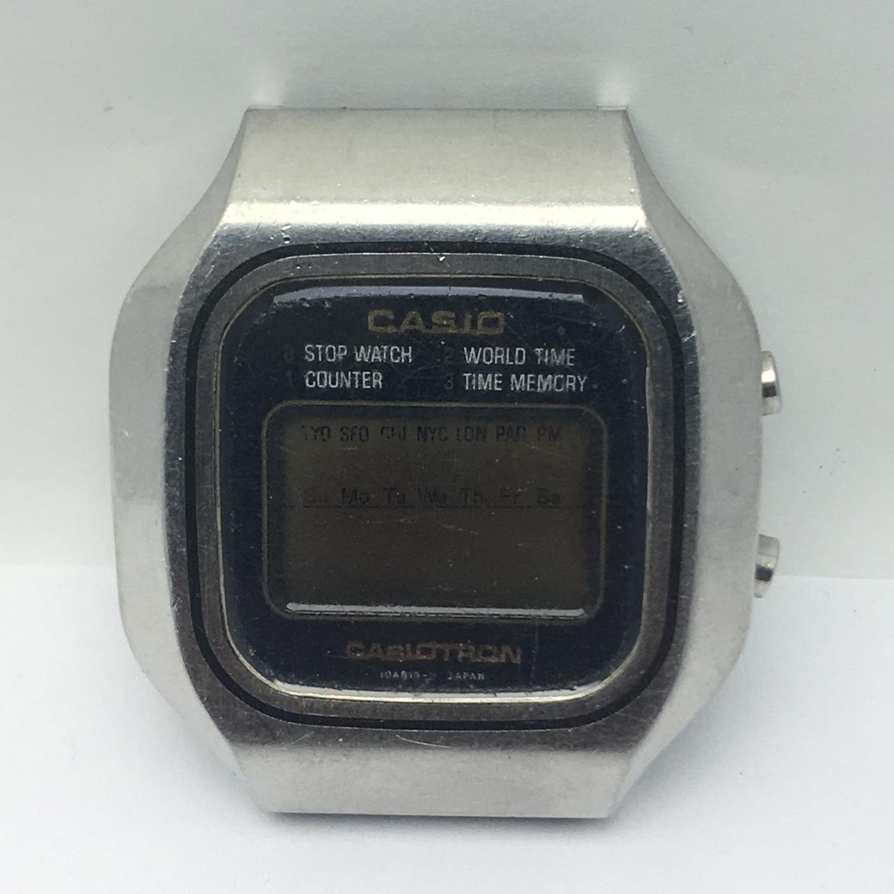 Casio Casiotron World Time S-14 Vintage X-1S Digital Men's Watch For Parts WQS1983RM2